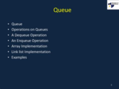 SOLUTION Queue Data Structure And Algorithm Studypool
