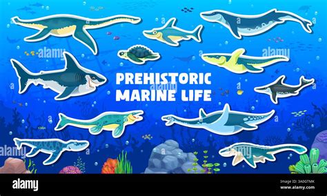Prehistoric Marine Life Poster Prehistoric Sea Life United Kingdom
