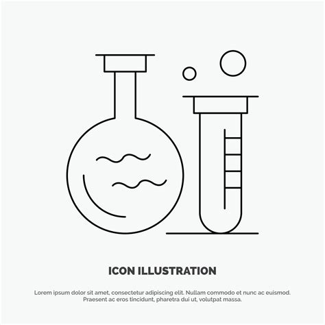 Tube Flask Lab Education Line Icon Vector 14802406 Vector Art At Vecteezy