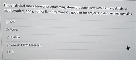 Solved This Analytical Tools General Programming Strengths