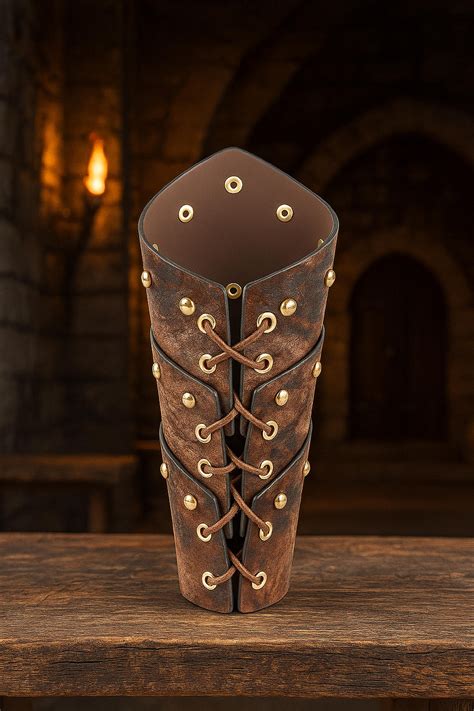 Medieval Leather Bracers Renaissance Cosplay Larp Wrist Armor Etsy