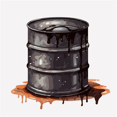 Premium Vector Oil Barell Vector Illustrated