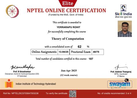 Excited To Share That Ive Successfully Completed The Nptel Online