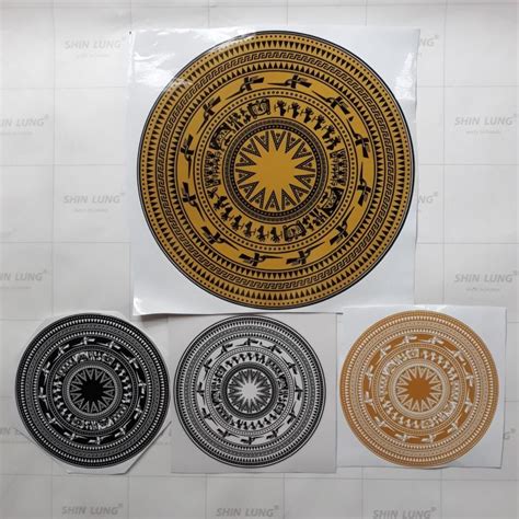 0Ảnh Thật Decan Trống đồng Kích Thước Nhỏ Trang Trí Xe Máy Xe đạp điện Mặt Nạ Vespache Vết