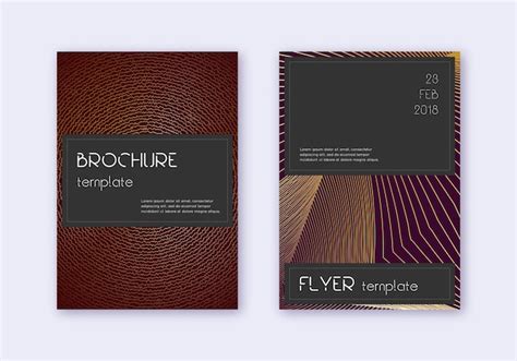 Premium Vector Black Cover Design Template Set Gold Abstract Lin