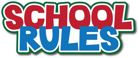 School Rules Scrapbook Page Title Sticker Autumns Crafty Corner