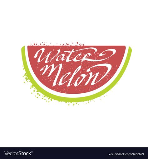 Watermelon Name Of Fruit Written In Its Silhouette
