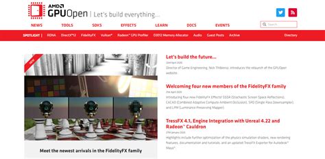 Amd Gpuopen Sees A Relaunch With Expanded Fidelityfx Suite And New Tools