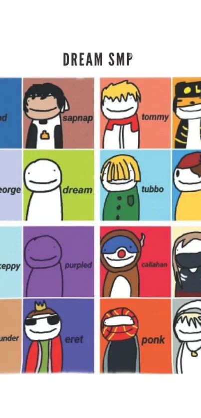Dream Smp Character Grid Art Free Download