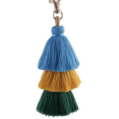 New Bohemian Tassel Key Chain Handmade Multi Layer Cotton Thread Tassel