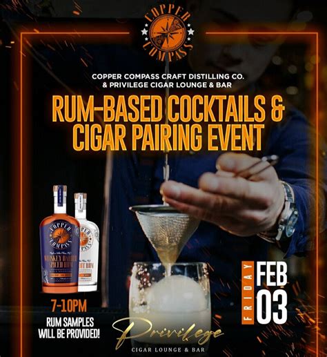 Cigar Pairing And Copper Compass Rum Based Cocktails Privilege