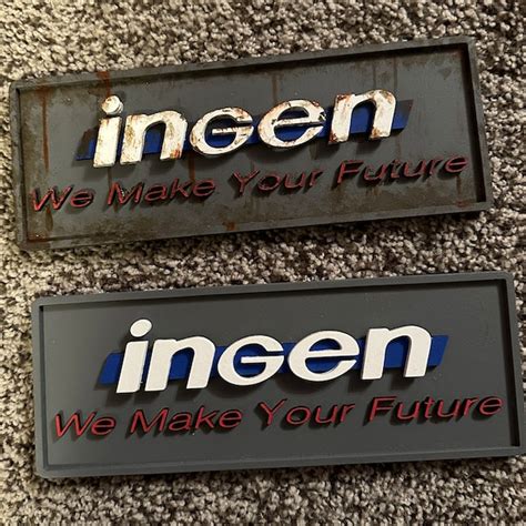 Jurassic Park Ingen Sign Etsy