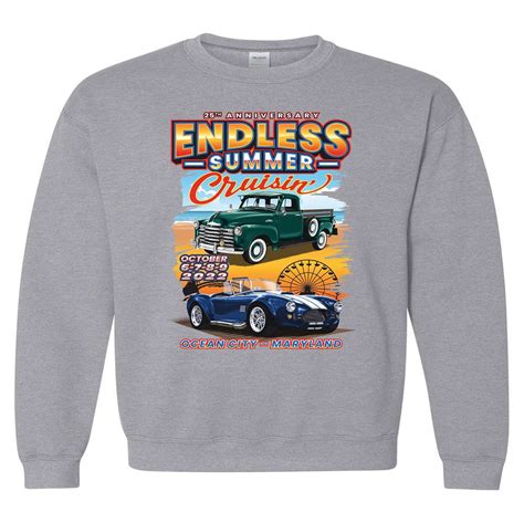 2022 Cruisin Endless Summer Official Car Show Long Sleeve Sweatshirt G