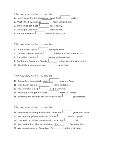 Extra Ex Possessive Adjective Pdf Mystery Thriller And Crime Fiction