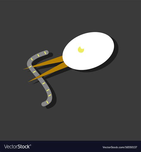 Flat Icon Design Collection Bird And Worm Vector Image