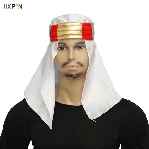Adult Mens Arab Sheik Hat Head Scarf Fancy Dress Up Halloween Costume