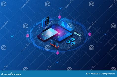 Mobile Device Management Concept Mdm 3d Illustration Royalty Free