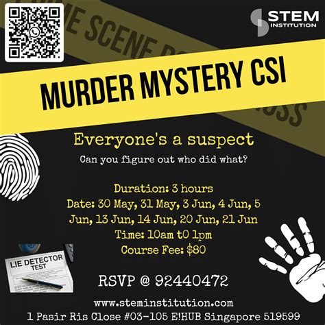 Stem Aspires Forensic Science 1 Day Workshop Stem Institution