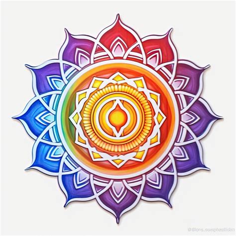 Premium Photo Chakra Aesthetic Sticker White Background
