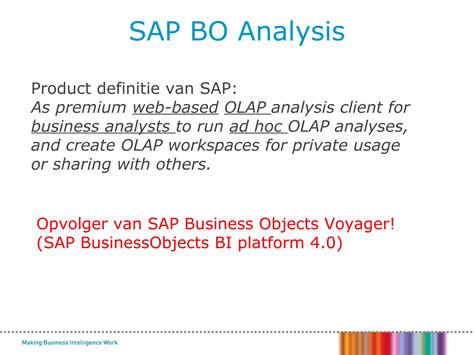 Sap Businessobjects Analysis For Olap Ppt