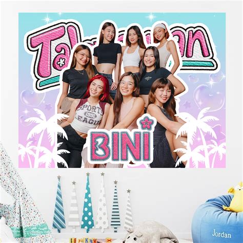 Bini Poster Backdrop Cloth Tapestry Bini Fan Merch Support Materials Bedroom Wall Decoration