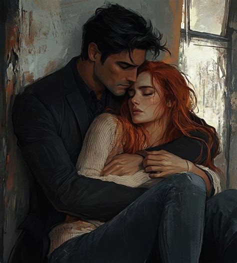 Man Hugging Woman Drawing Reference Dark Romance Artwork Tragic