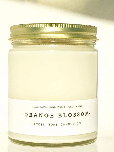 Orange Blossom Soy Candle Hayden Rowe Candle Co