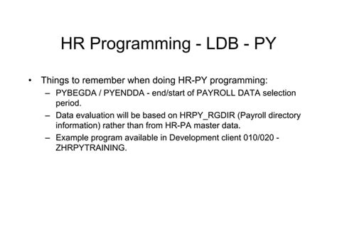 Sap Hr Programming Ppt