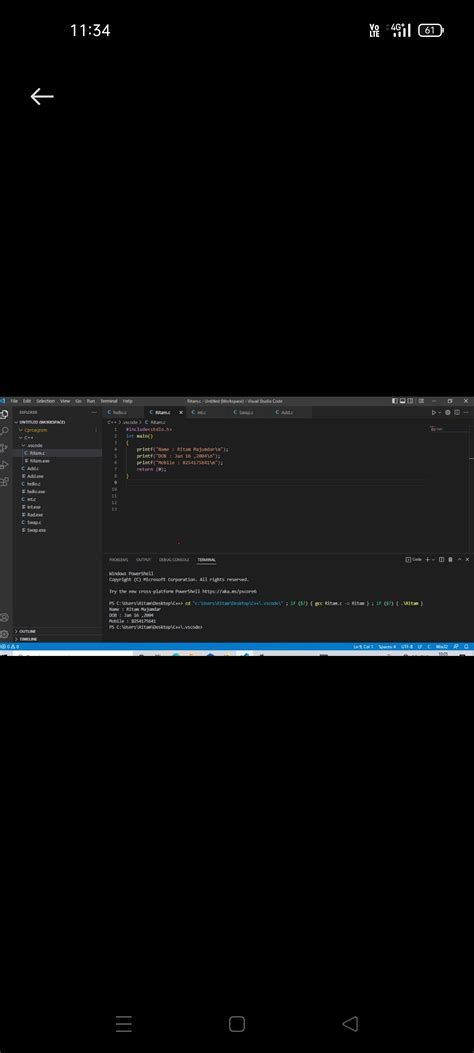 Day 3 Of C Programming In Vs Code Ritam Majumdar
