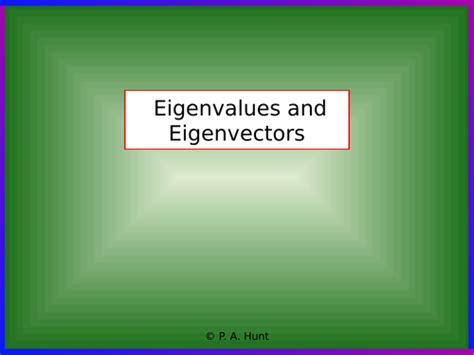 Eigenvalues And Eigenvectors A Level Further Maths Teaching Resources