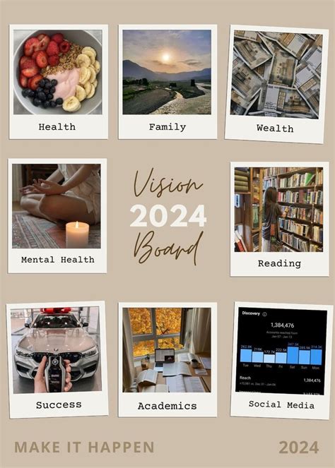 Minimalistic Vision Board Vision Board 2025 Aesthetic Ideas Simple