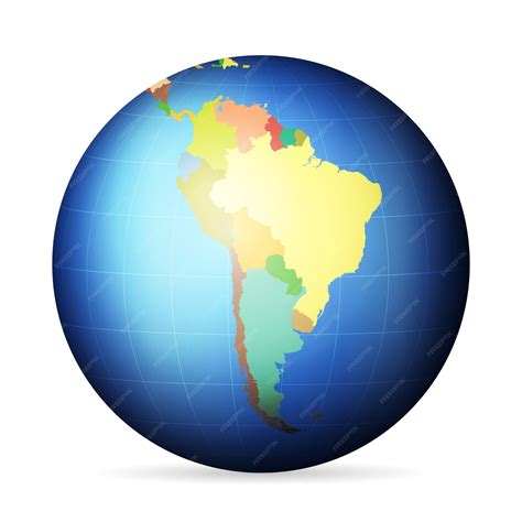 Premium Vector Political Globe South America