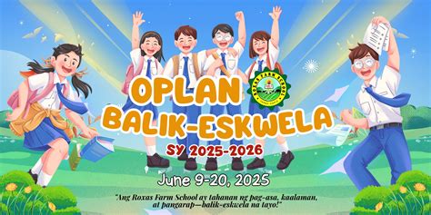 Oplan Balik Eskwela 2025 Sa Bawat Roxas Farm School Facebook