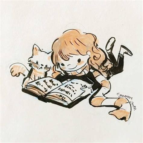 Crookshanks And Hermione Inktober Original Art Harry Potter Drawings