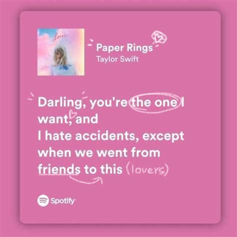 Paper Rings Taylor Swift Song Lyrics Taylor Lyrics Taylor Swift Lyrics