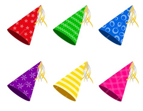 Feliz Cumpleaños Gorra Con Cinta Acción Vector Ilustración