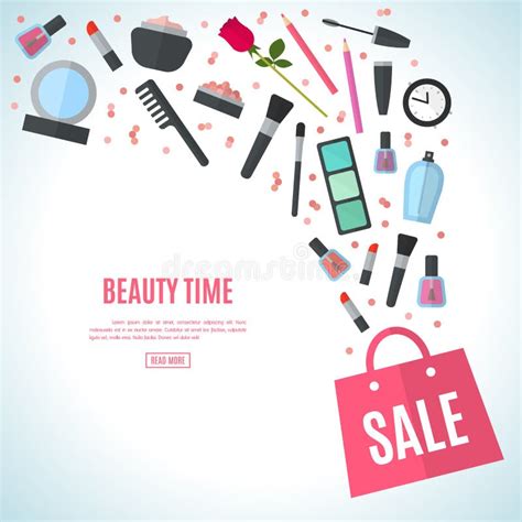 Make Up Concept Vector Flat Illustration Stock Vector Illustration Of