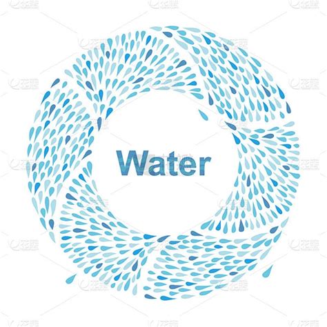 可爱的水珠花环。素材 花瓣网