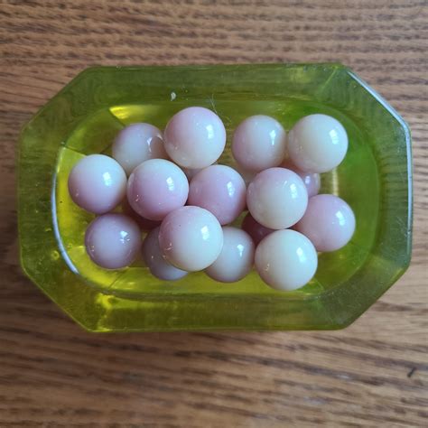 Burmese Uranium Glass Marbles 1800 Cpm When Measured Together Album