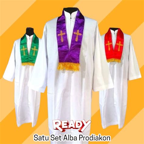 Jual Jubahalba Prodiakonkatolik Samirsingel Putihkasula Romo Imam Katolik Shopee Indonesia