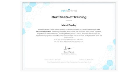 Mansi Pandey On Linkedin Successfully Completed The Data Structures