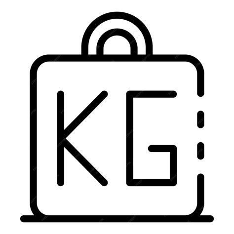 Premium Vector Fat Weight Kg Icon Outline Fat Weight Kg Vector Icon