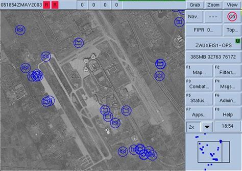 Baghdad Airport Bft Blue Force Tracker Screen Of Baghdad A Army