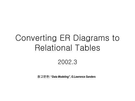 ppt converting er diagrams to relational tables powerpoint