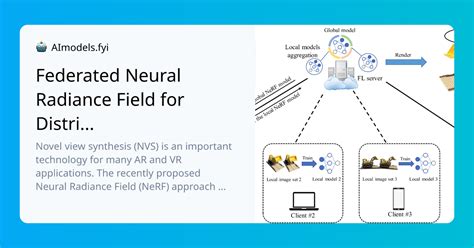 Federated Neural Radiance Field For Distributed Intelligence Ai Research Paper Details Federated Neural Radiance Field For Distributed Intelligence Ai Research Paper Details