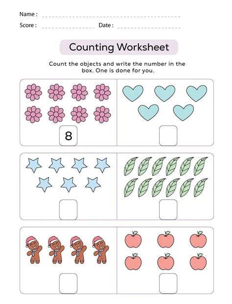 Objects Counting Worksheet Download And Print Now
