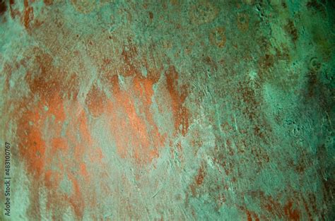 Oxidized Copper Background Copper Oxide Patina Natural Texture Copper