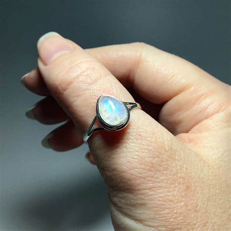 Rainbow Moonstone Ring Rocks And Gems Canada