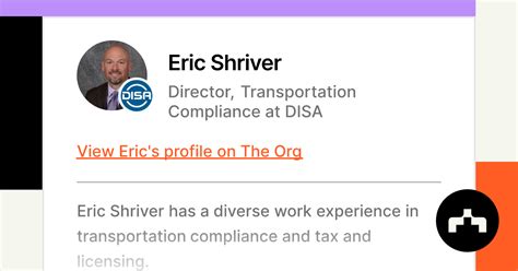 Eric Shriver Director Transportation Compliance At Disa The Org