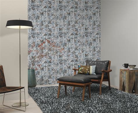 Szürke Csempe Mintás Tapéta Tapéta Trend Tapétabolt